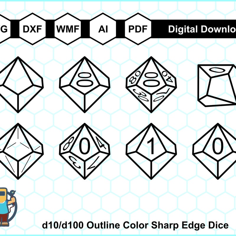 Dnd Dice Set With D100 - Etsy