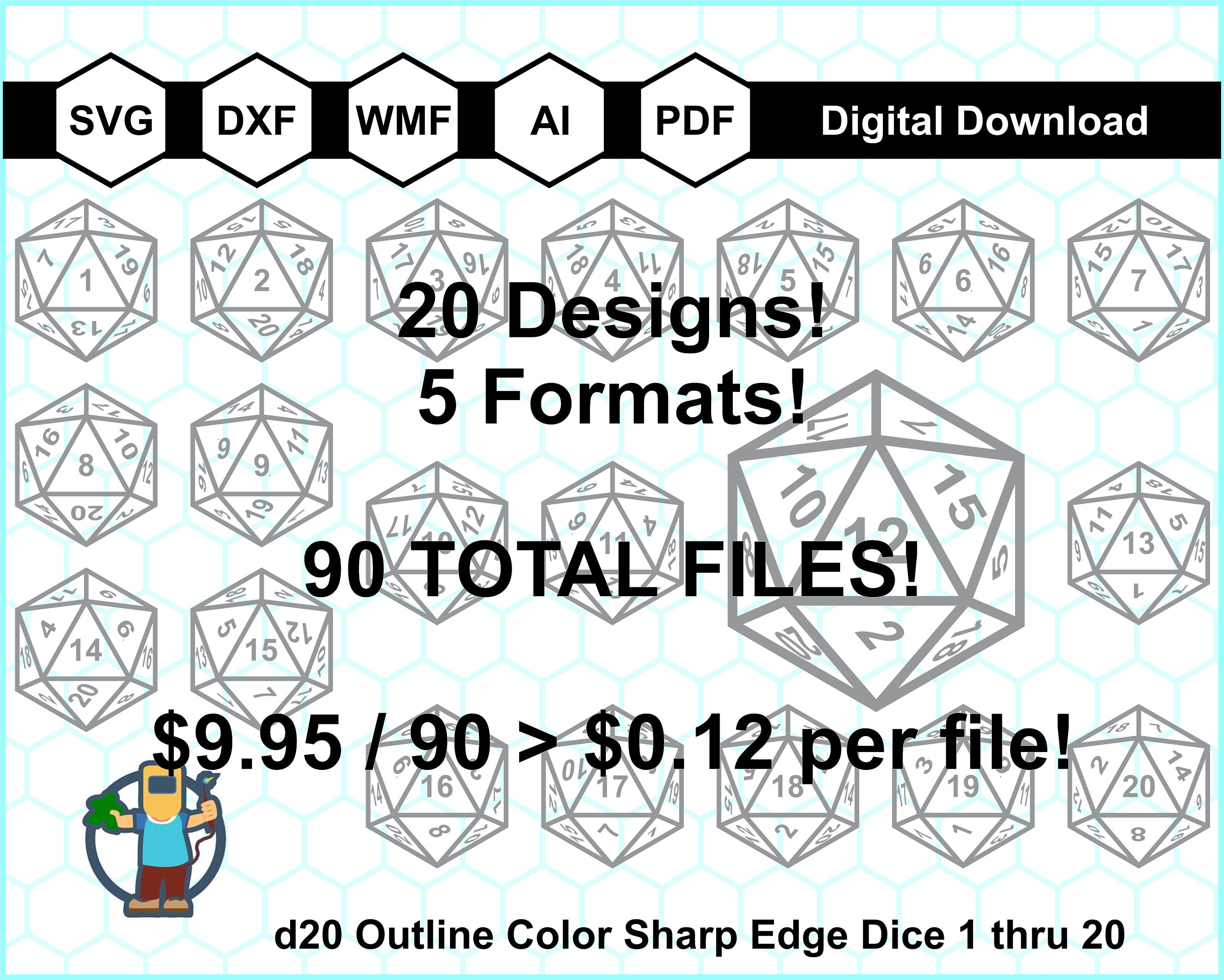 All D20 Faces Vector Bundle, D20 SVG, Polyhedral Sharp Edge Dice SVG ... All D20 Faces Vector Bundle, D20 SVG, Polyhedral Sharp Edge Dice SVG ...