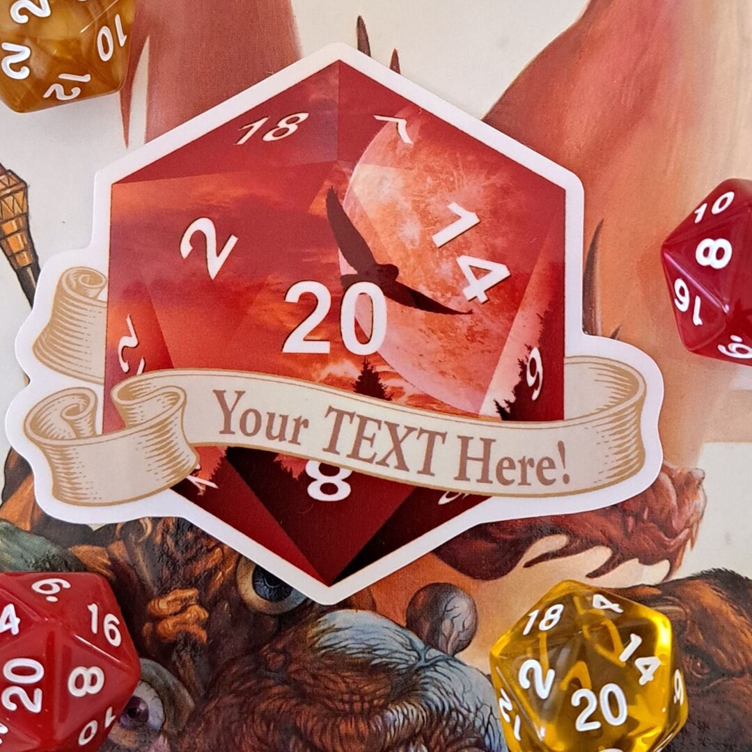 10 Different Designs Custom Dnd D20 Sticker. Great Role Player Gift ...