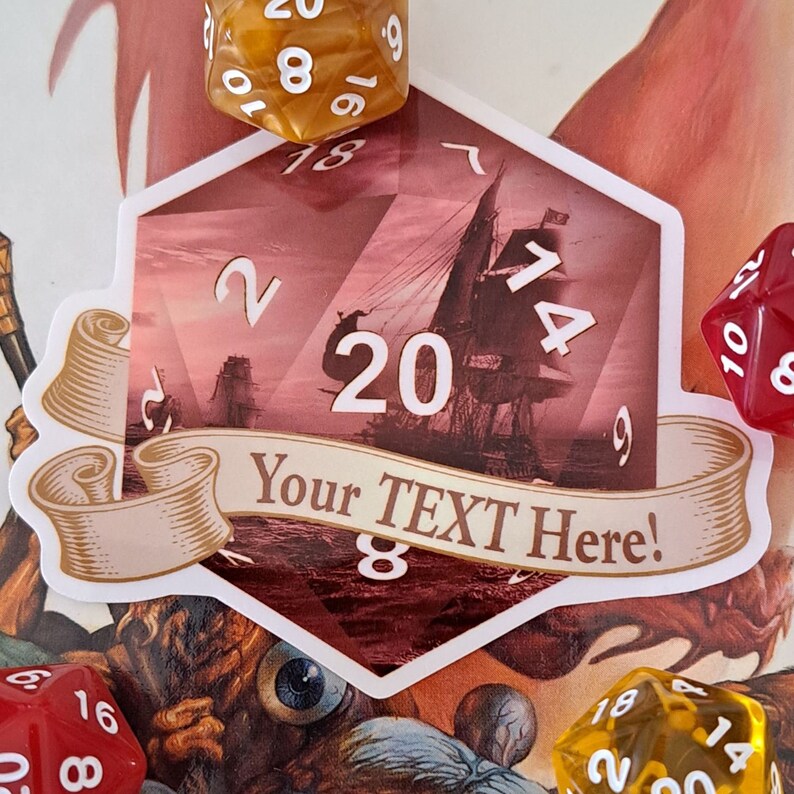 10 Different Designs Custom Dnd D20 Sticker. Great Role Player Gift ...