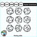 All D20 Faces Vector Bundle, D20 SVG, Polyhedral Sharp Edge Dice SVG ...