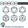 All D20 Faces Vector Bundle, D20 SVG, Polyhedral Sharp Edge Dice SVG ...
