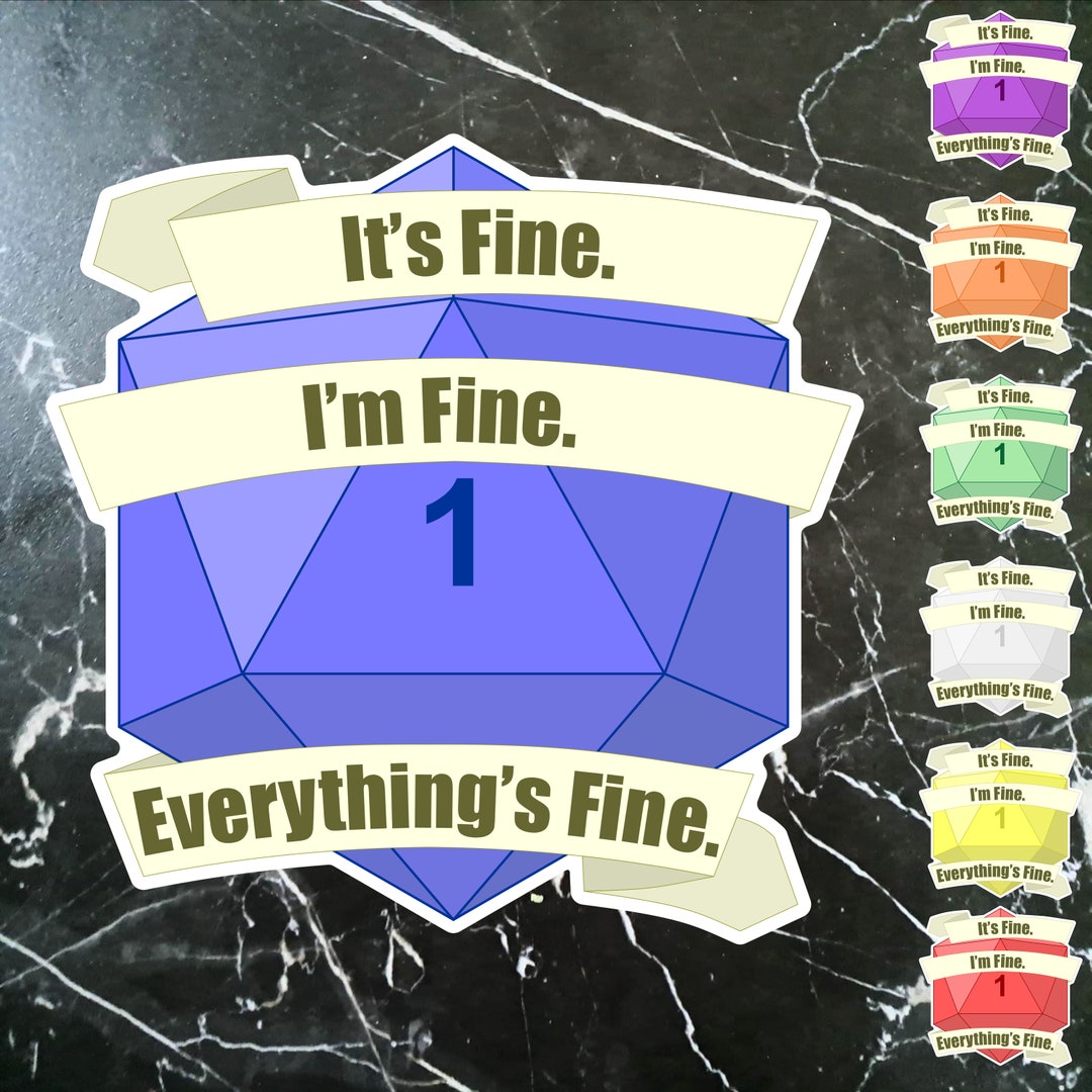 Funny Dnd D20 Sticker. Optimistic Message. Great Role Player Gift ...
