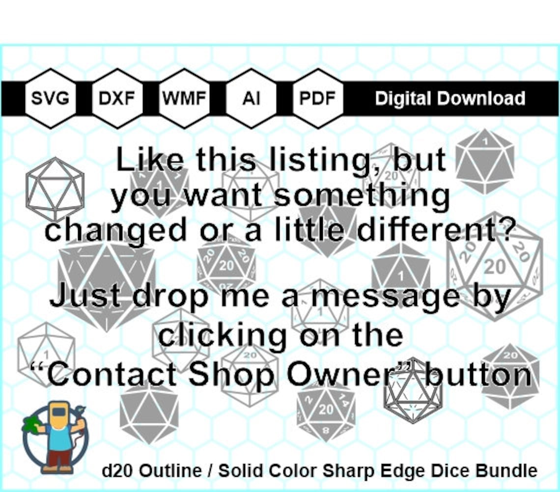 D20 Vector Bundle, D20 Svg, Polyhedral Dice Svg, Cricut Cut Files, RPG ...