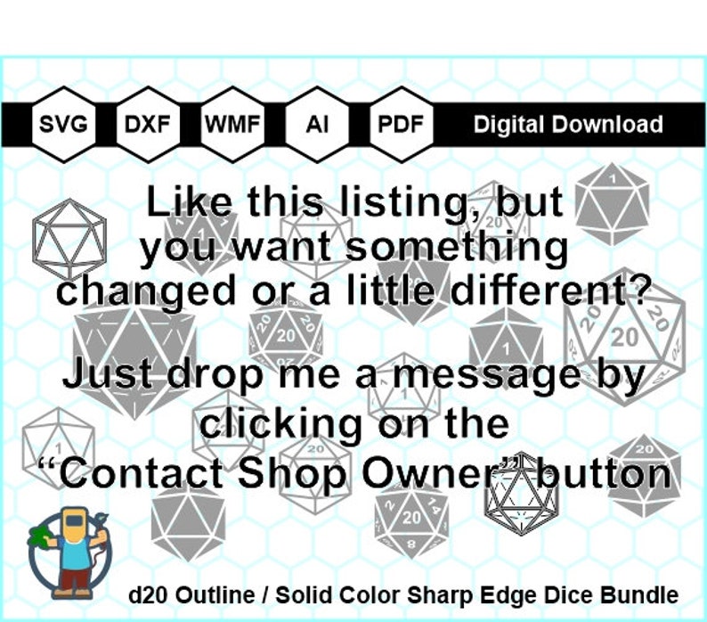 D20 Vector Bundle, D20 Svg, Polyhedral Dice Svg, Cricut Cut Files, RPG ...