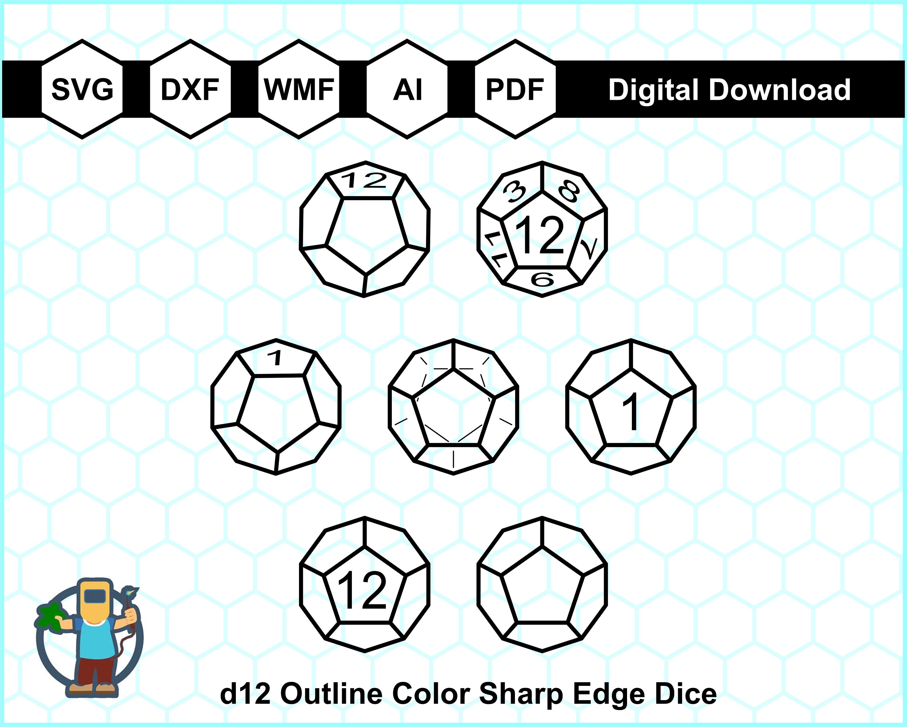 D12 Dice Vector