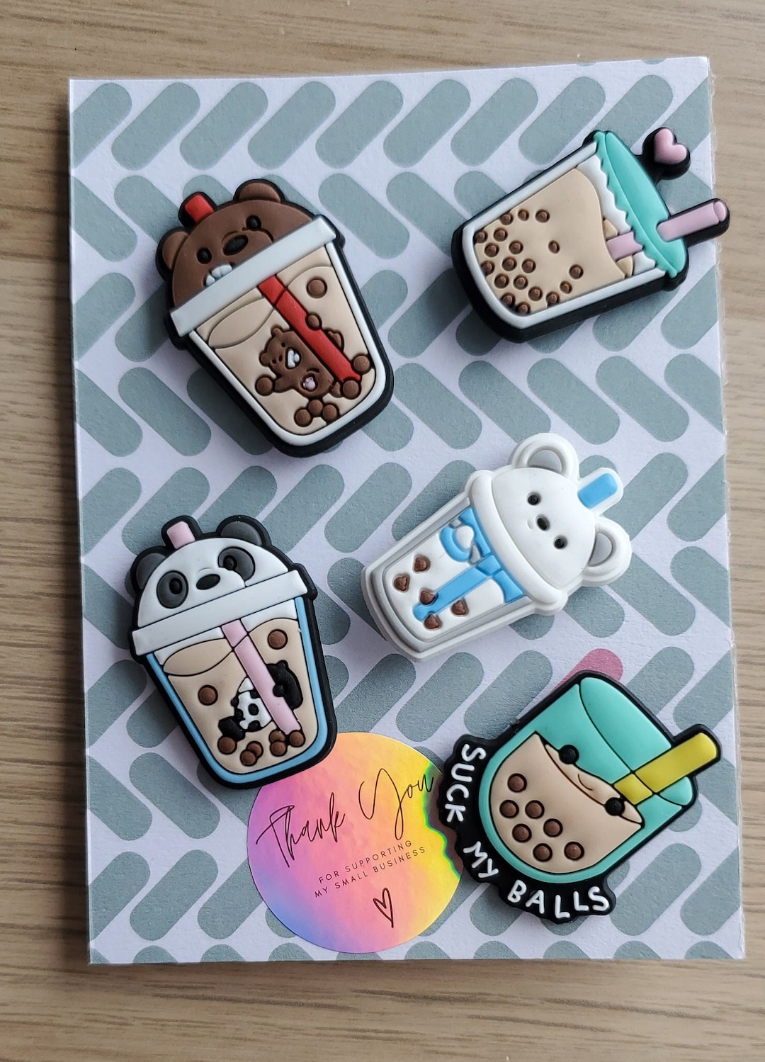 5 Pc Bundle, Boba Tea Charms Drinks Croc Charms Shoe Charm PVC Charms ...