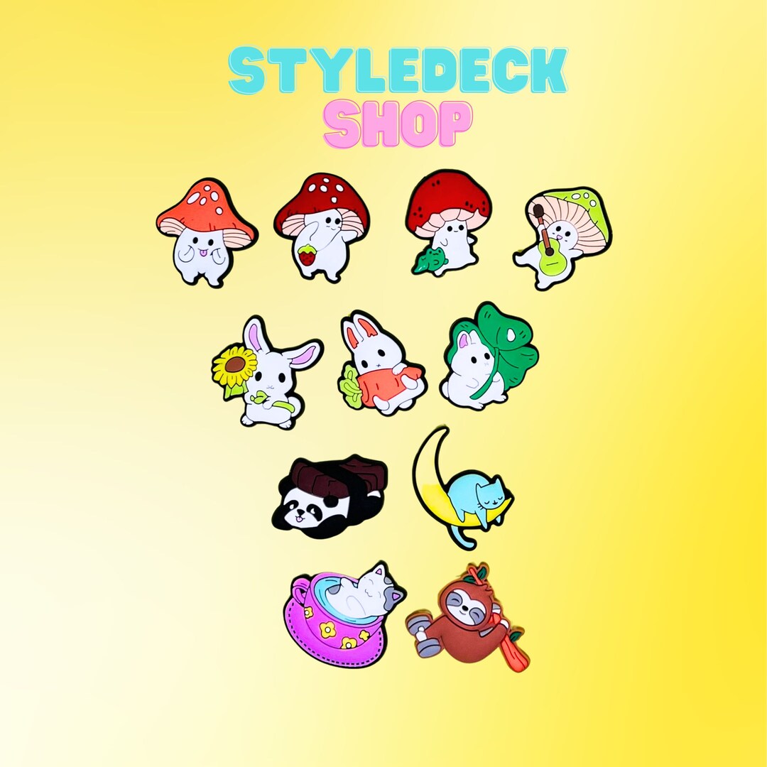 Mushroom Croc Charms, Croc Charms Cute, Rabbit Croc Charms, Anime Croc ...