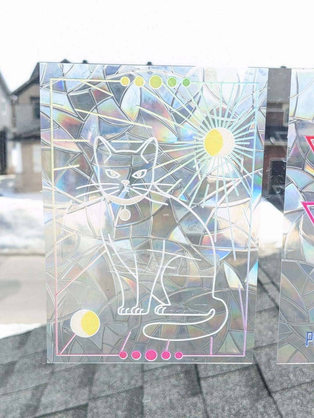 Sun Catcher Cat Moon and Sun Window Sticker Window Decal - Etsy