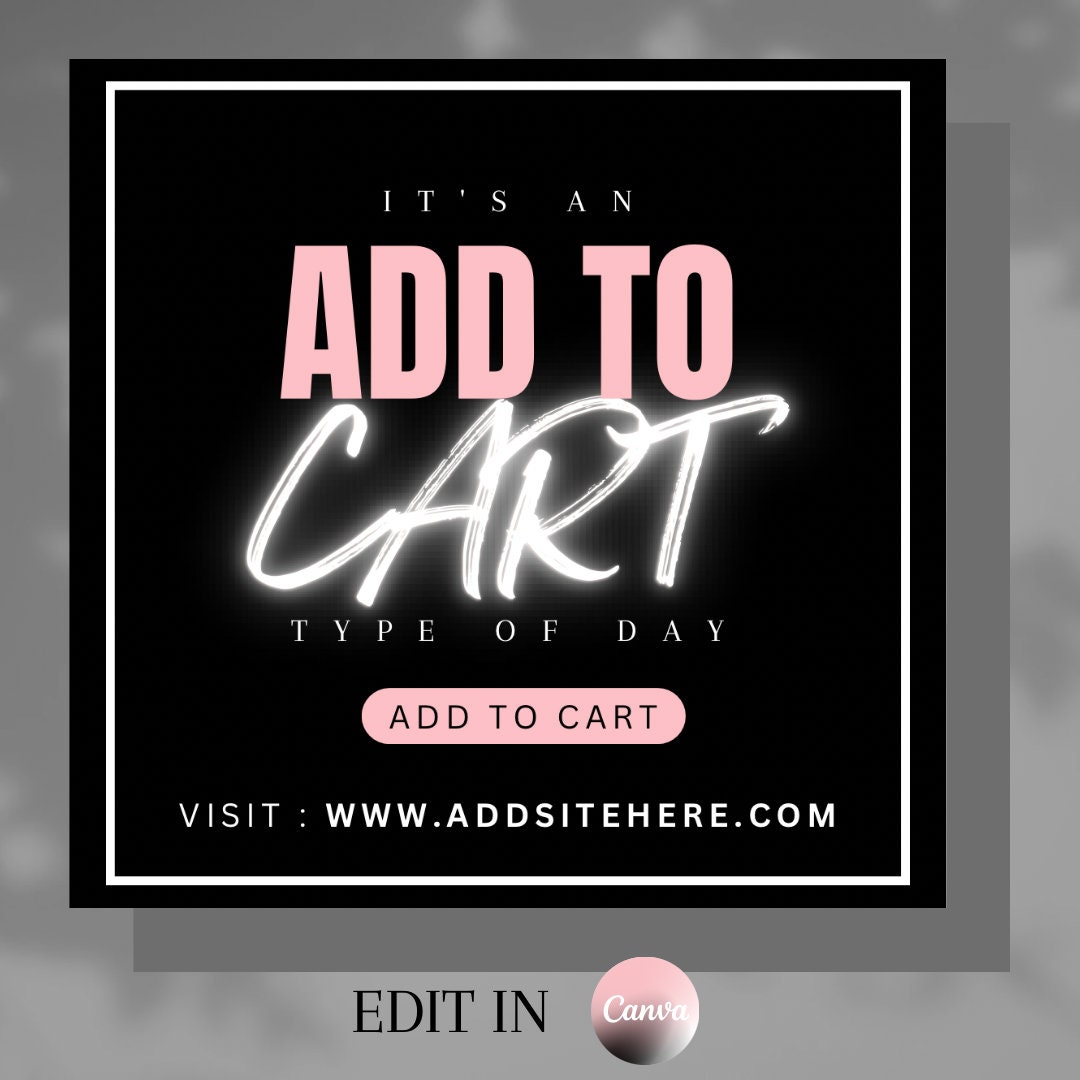 DIY Editable Add to Cart Flyer | Editable Template | Canva Template ...