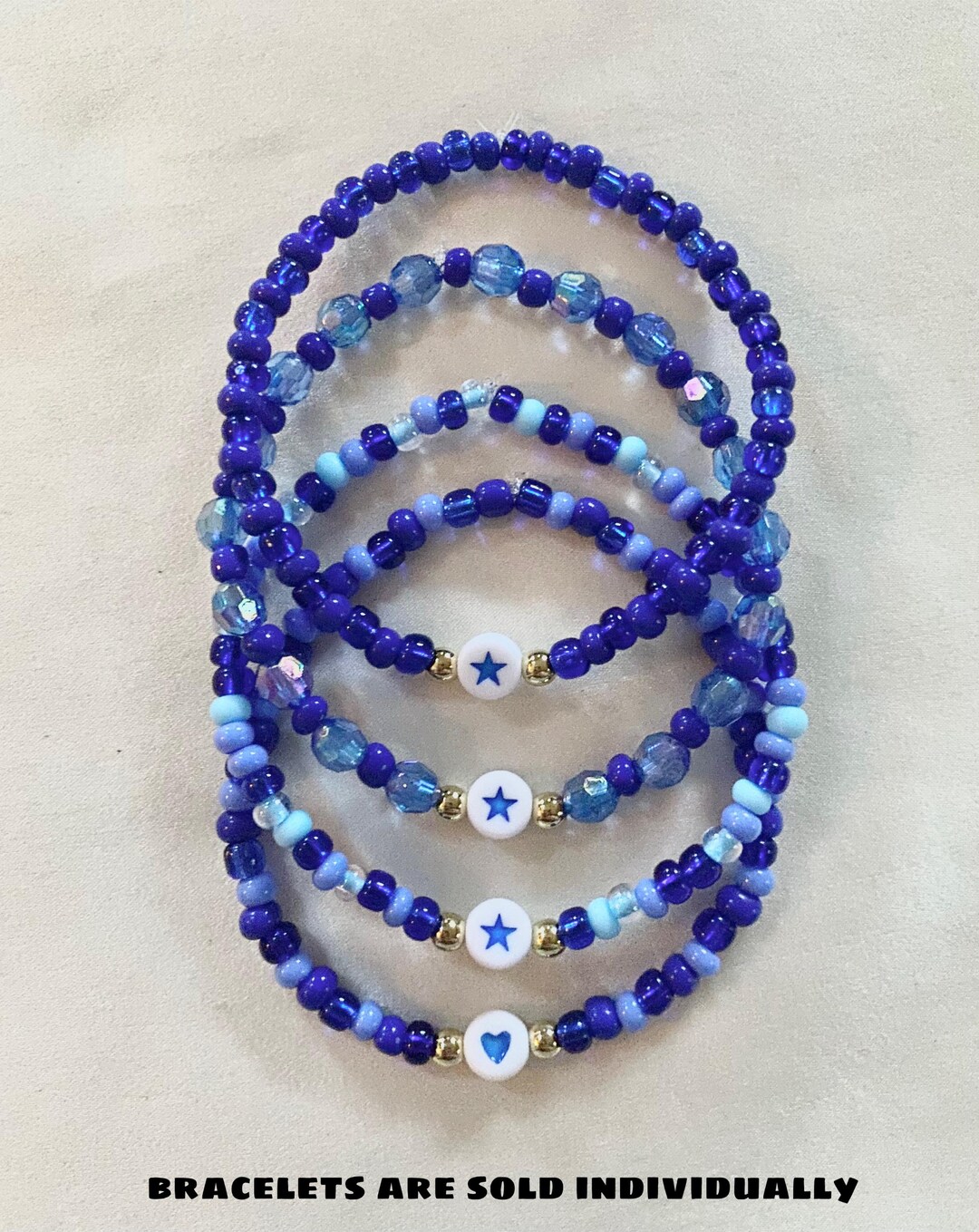 Blue Friendship Bracelet, Blue Star Friendship Bracelet - Etsy