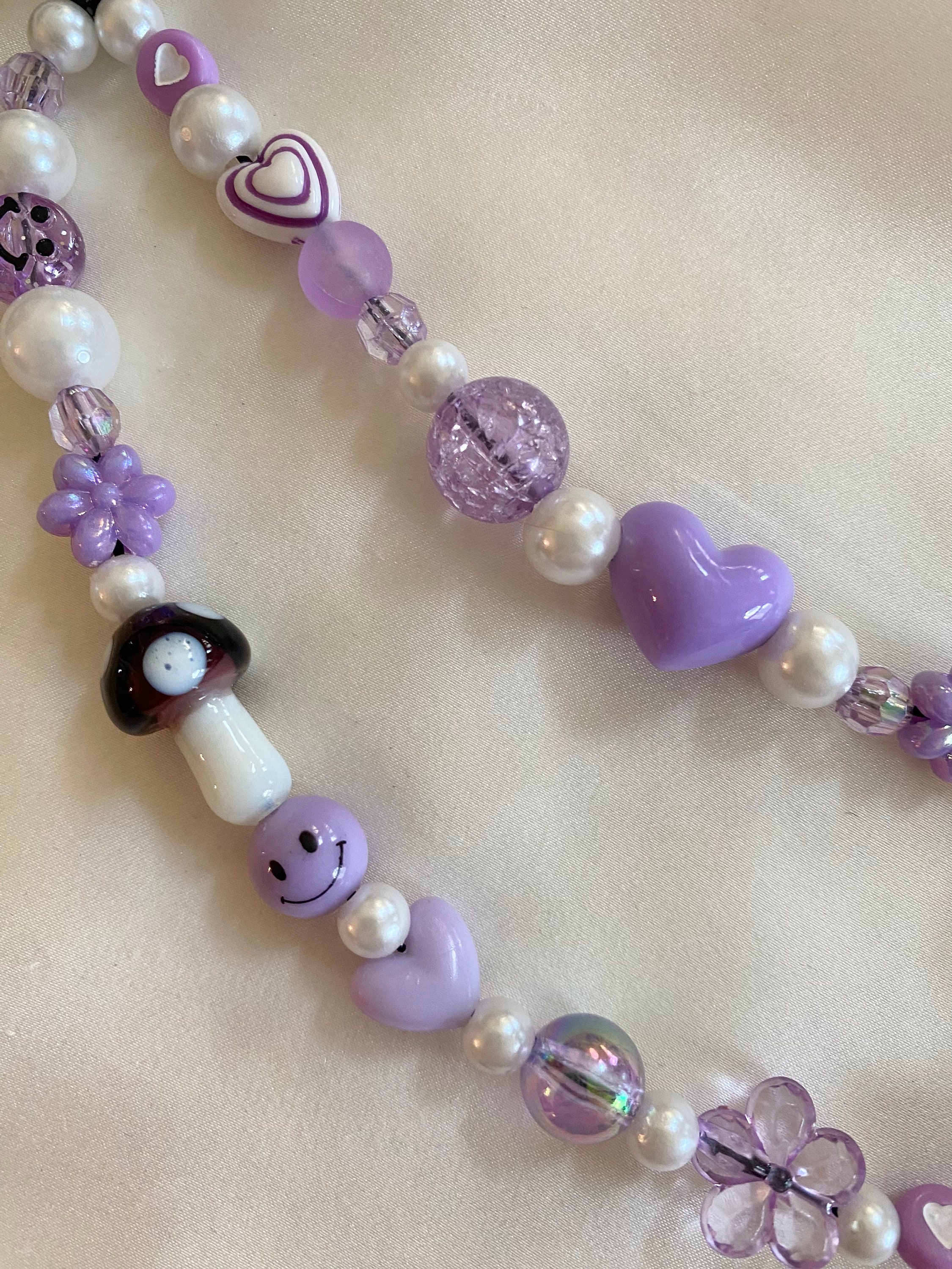 Purple Pearl Phone Charm Strap - Etsy