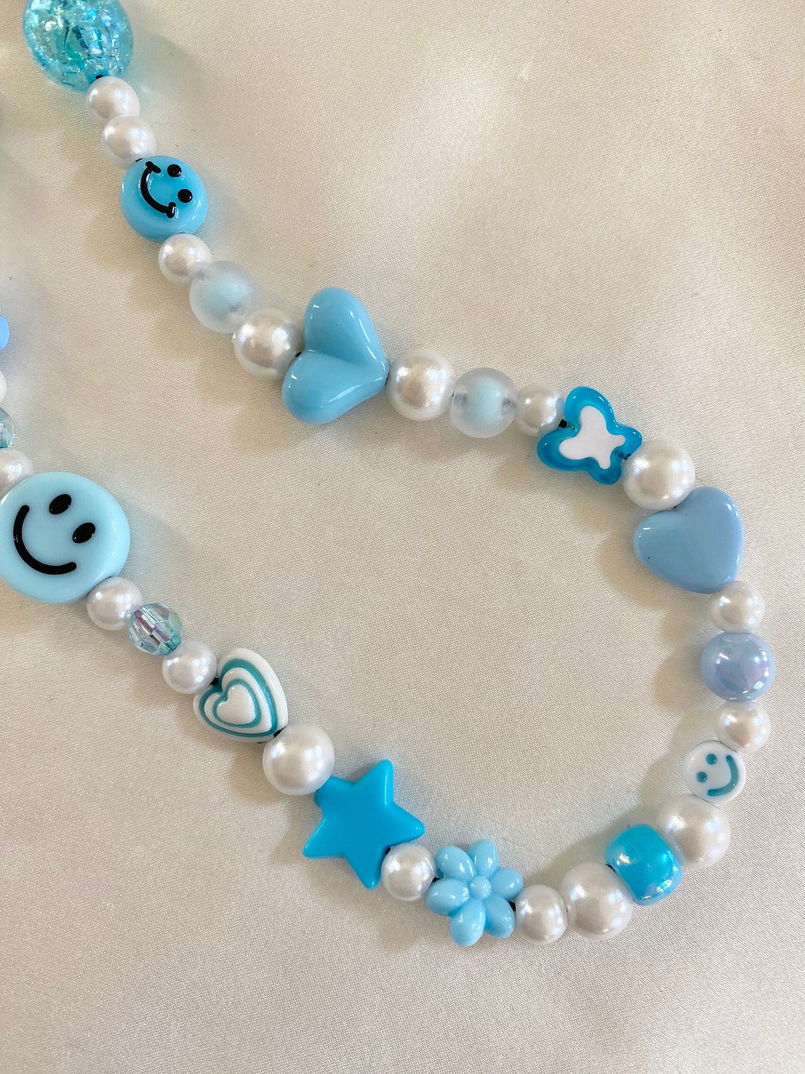 Sky Blue Phone Charm Strap - Etsy