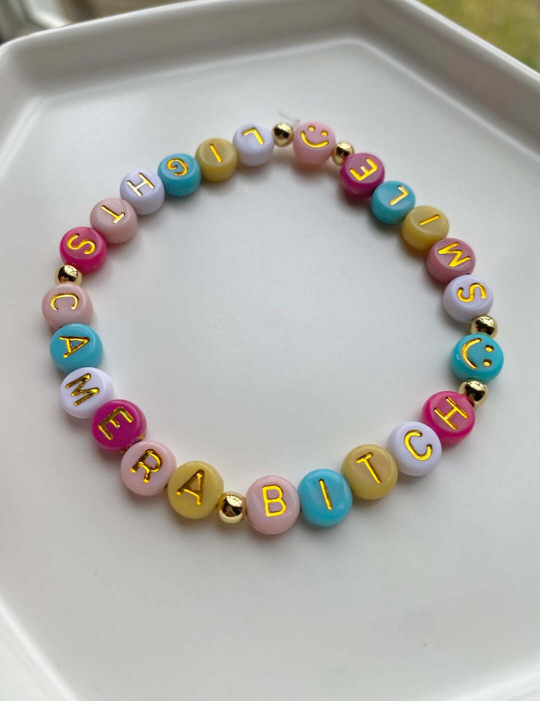 I Can Do It With A Broken Heart Bracelet, Lights Camera Smile Bracelet ...