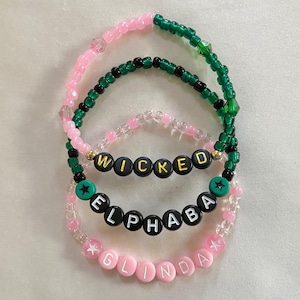 Wicked Friendship Bracelets, Glinda Bracelet, Elphaba Bracelet, Wicked ...