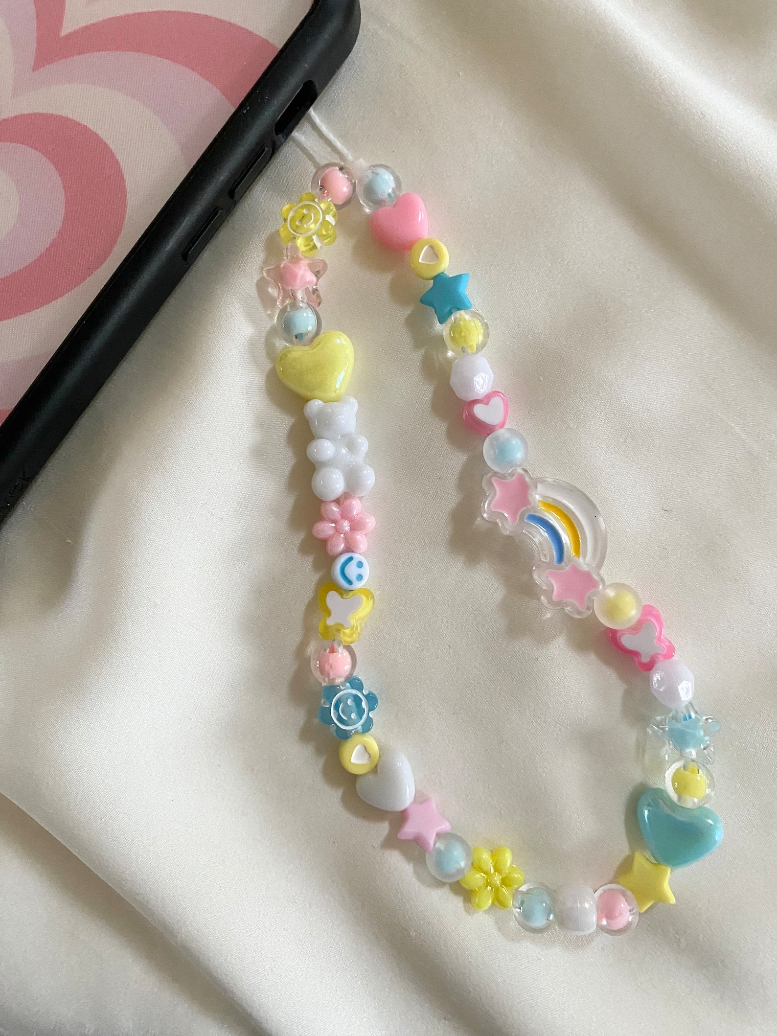 Pastel Rainbow Phone Charm Strap - Etsy