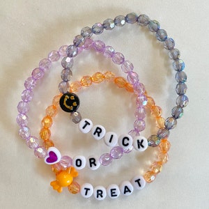 Halloween Beaded Friendship Bracelets, Halloween Gifts, Halloween ...