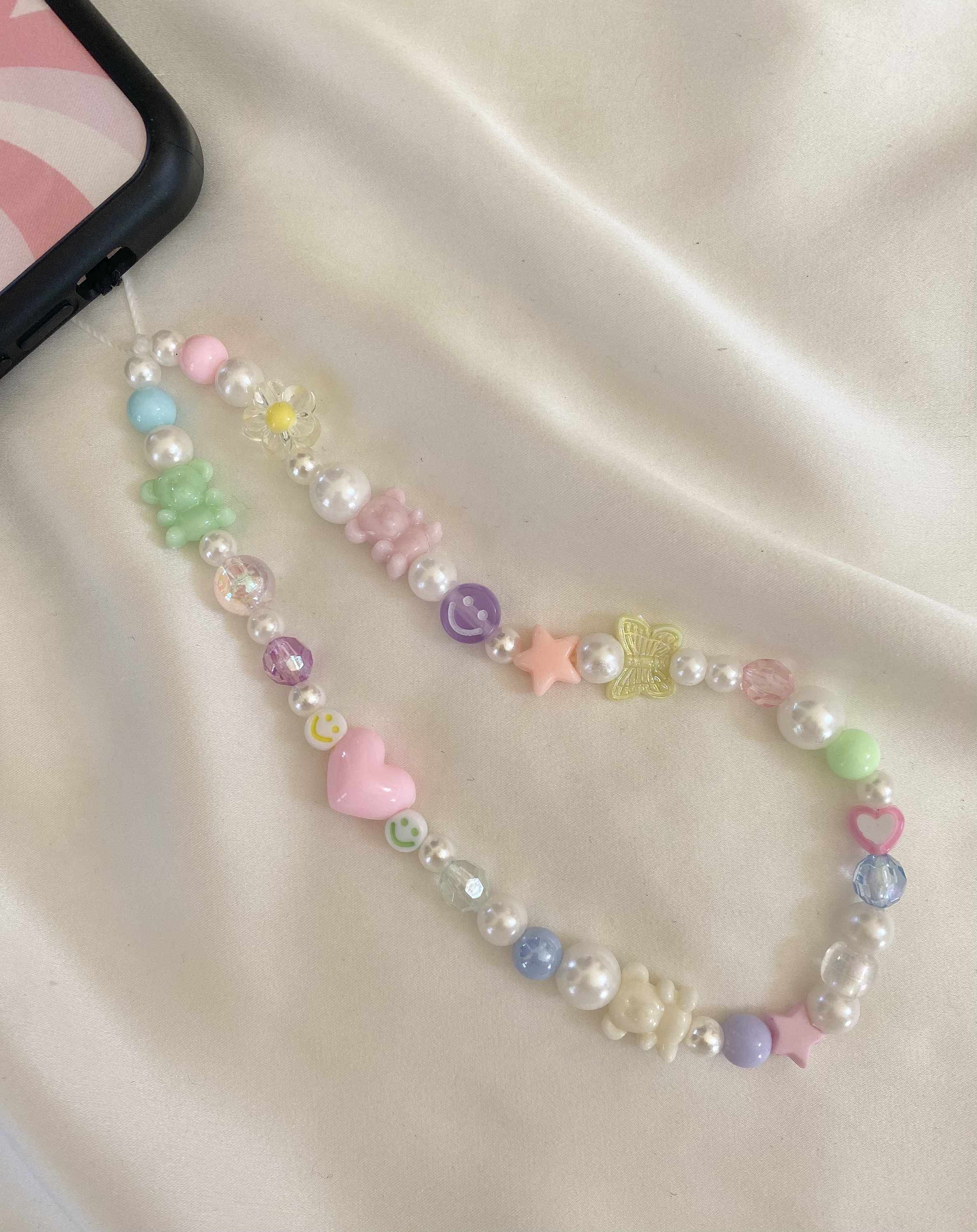 Beary Cute Pastel Phone Charm Strap - Etsy