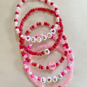 Valentine’s Day Bracelets, Love Bracelet, Valentines Gift, Heart ...