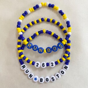 Boston Marathon Beaded Bracelets, Marathon Bracelets - Etsy