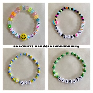 Inside Out Inspired Beaded Friendship Bracelets, Inside Out Bracelets ...