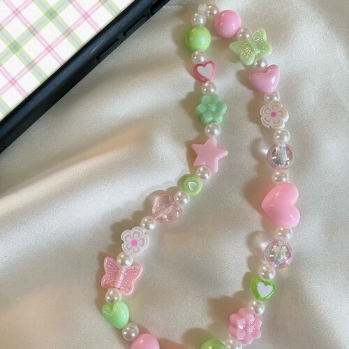 Pastel Rainbow Phone Charm Strap - Etsy