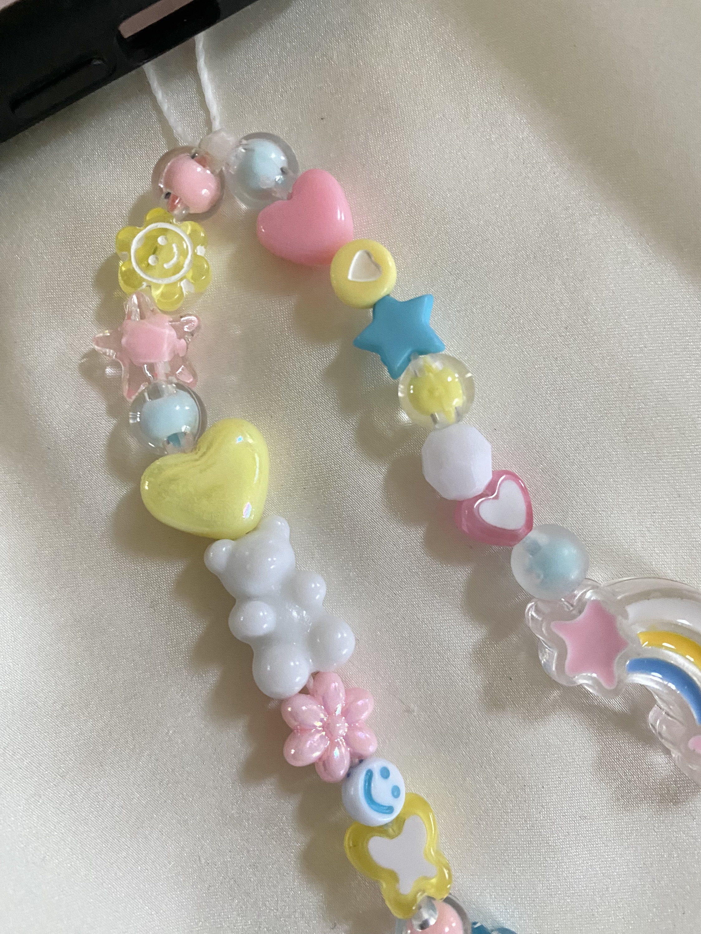 Pastel Rainbow Phone Charm Strap - Etsy