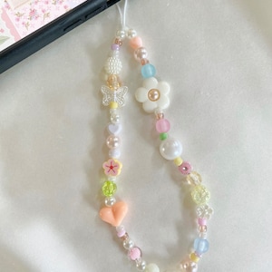 Spring Bloom Pastel Phone Charm Strap - Etsy