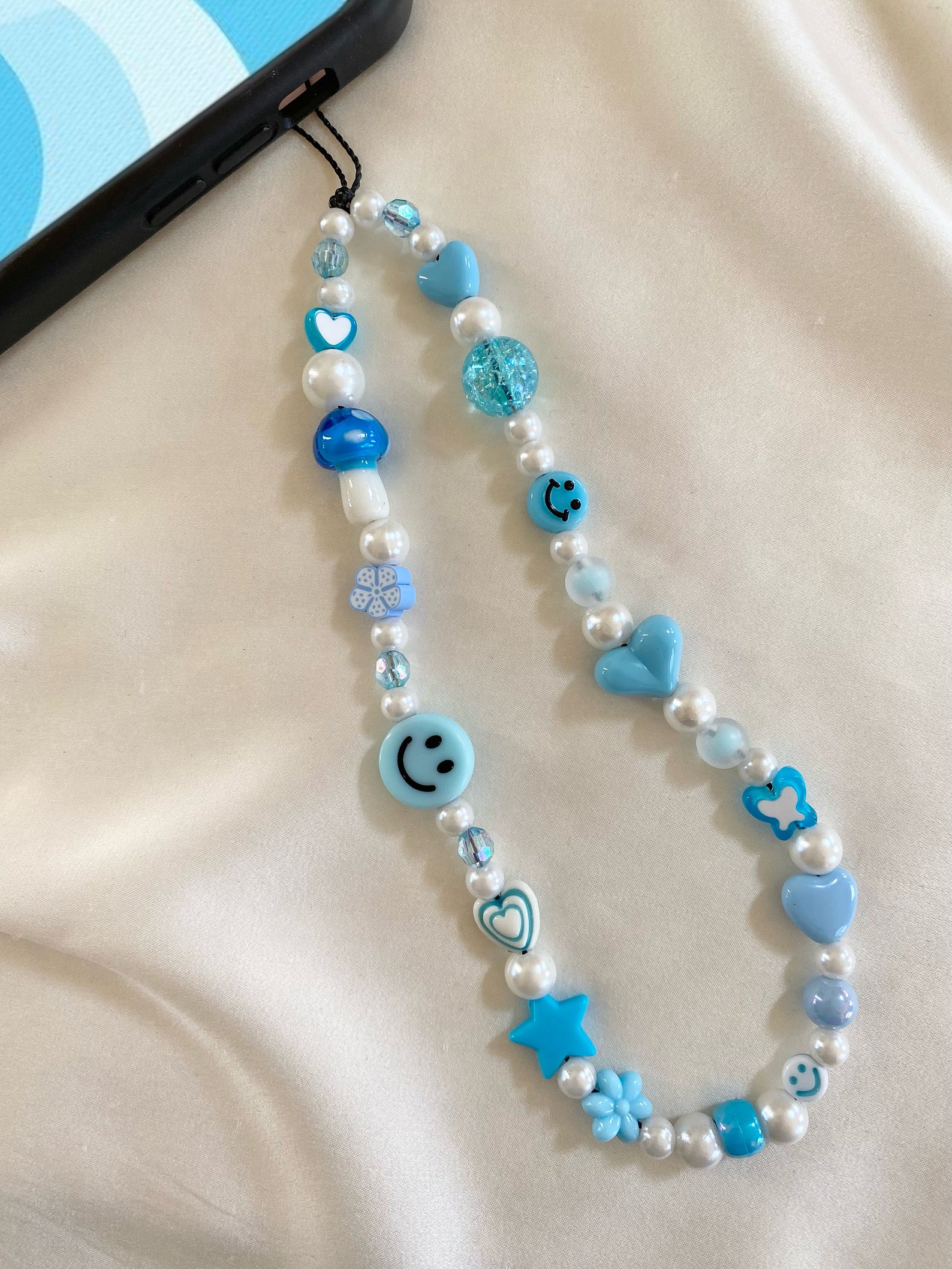 Sky Blue Phone Charm Strap - Etsy
