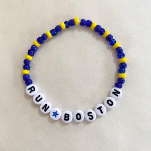 Boston Marathon Beaded Bracelets, Marathon Bracelets - Etsy