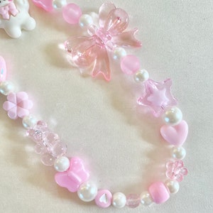 Pink Bunny Bow Phone Charm Strap - Etsy