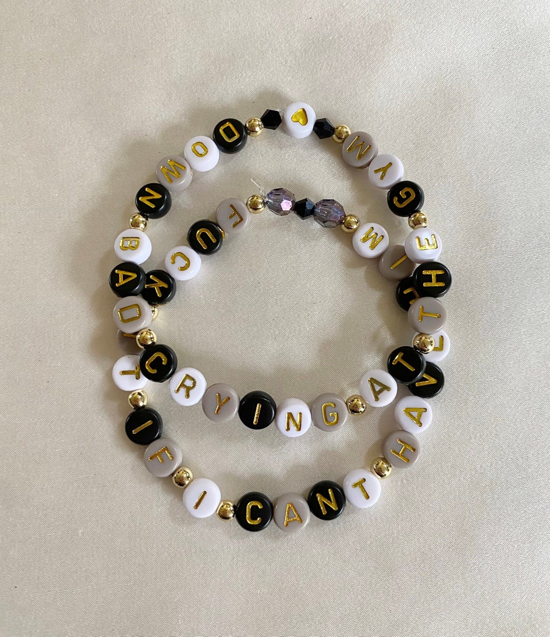 Down Bad Crying at the Gym Bracelet Set, Down Bad Bracelets, TTPD ...