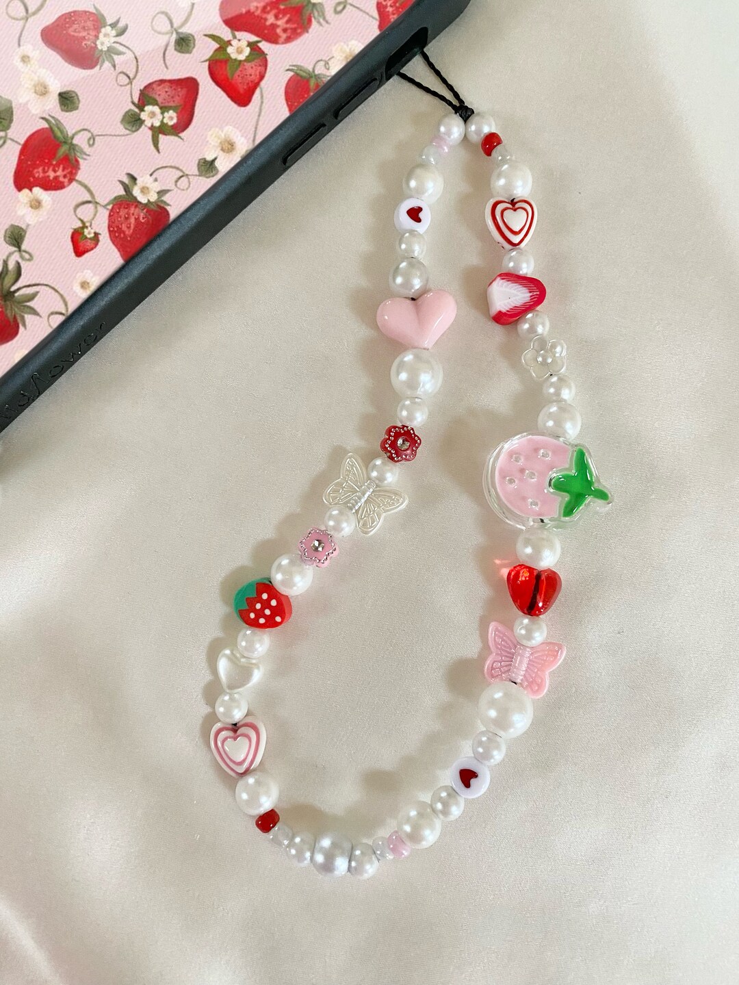 Strawberry Shortcake Phone Charm Strap - Etsy