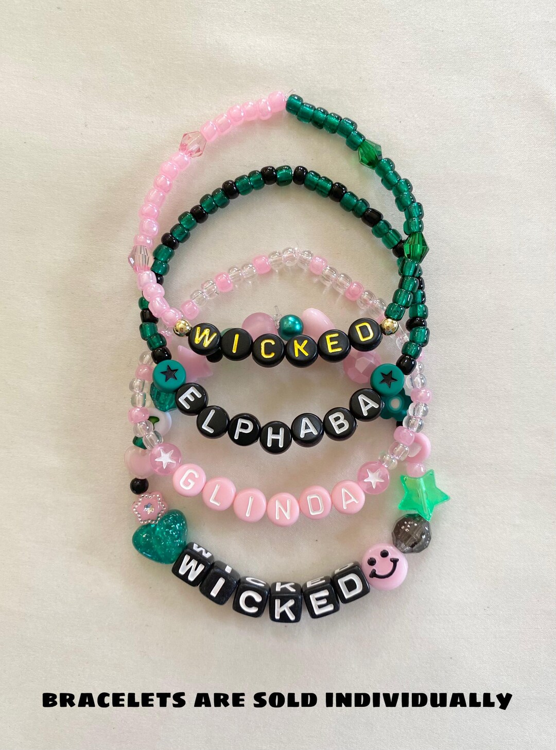 Wicked Friendship Bracelets, Glinda Bracelet, Elphaba Bracelet, Wicked ...