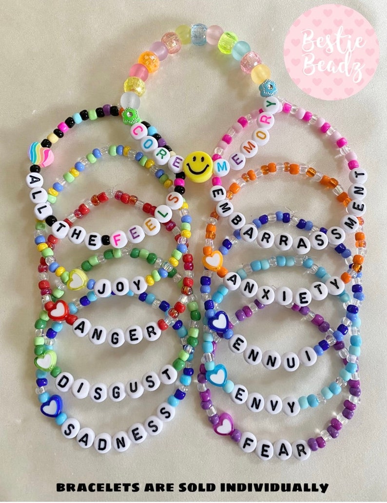 Inside Out Inspired Beaded Friendship Bracelets, Inside Out Bracelets ...