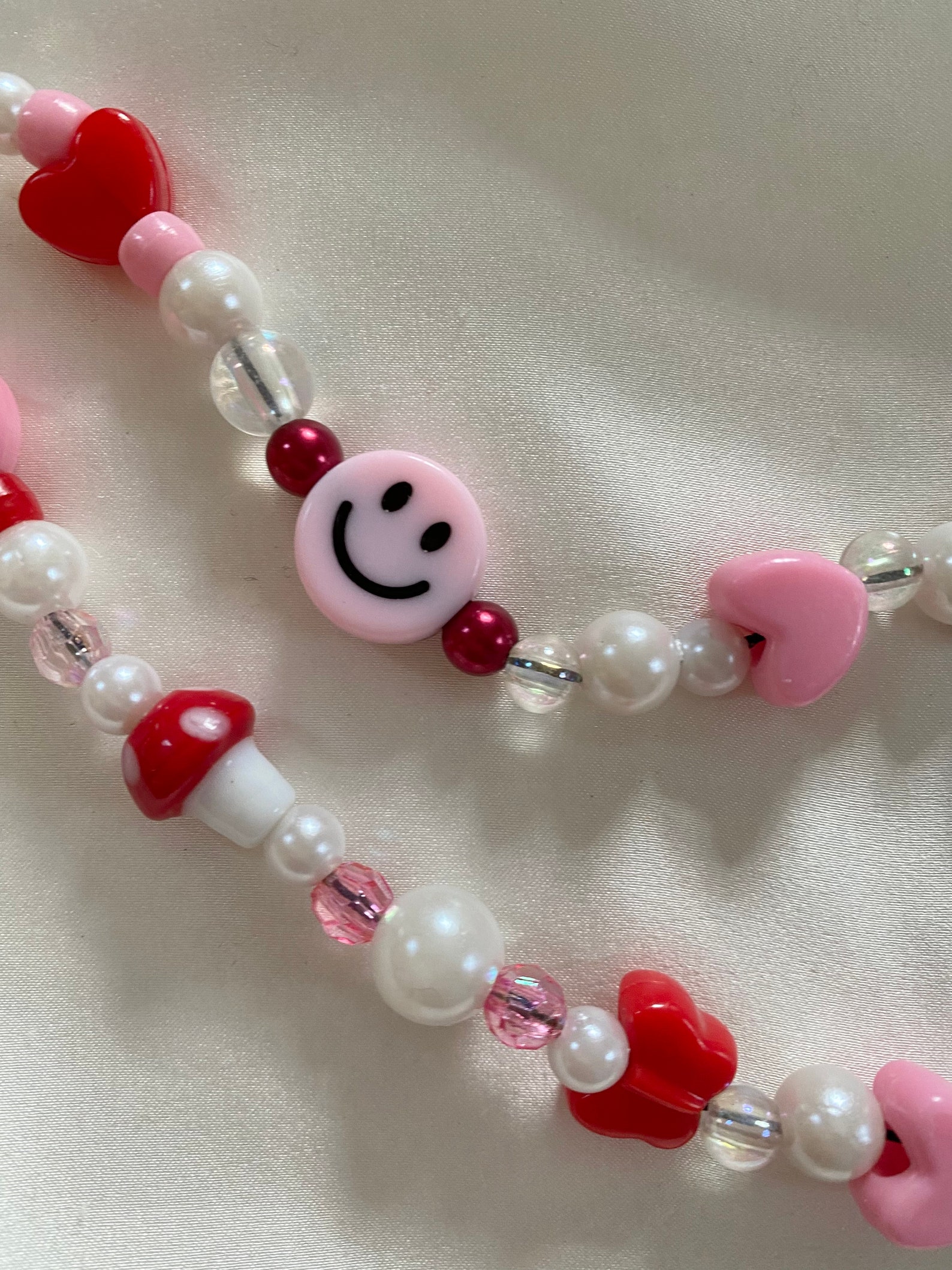 Pink and Red Phone Charm Strap - Etsy