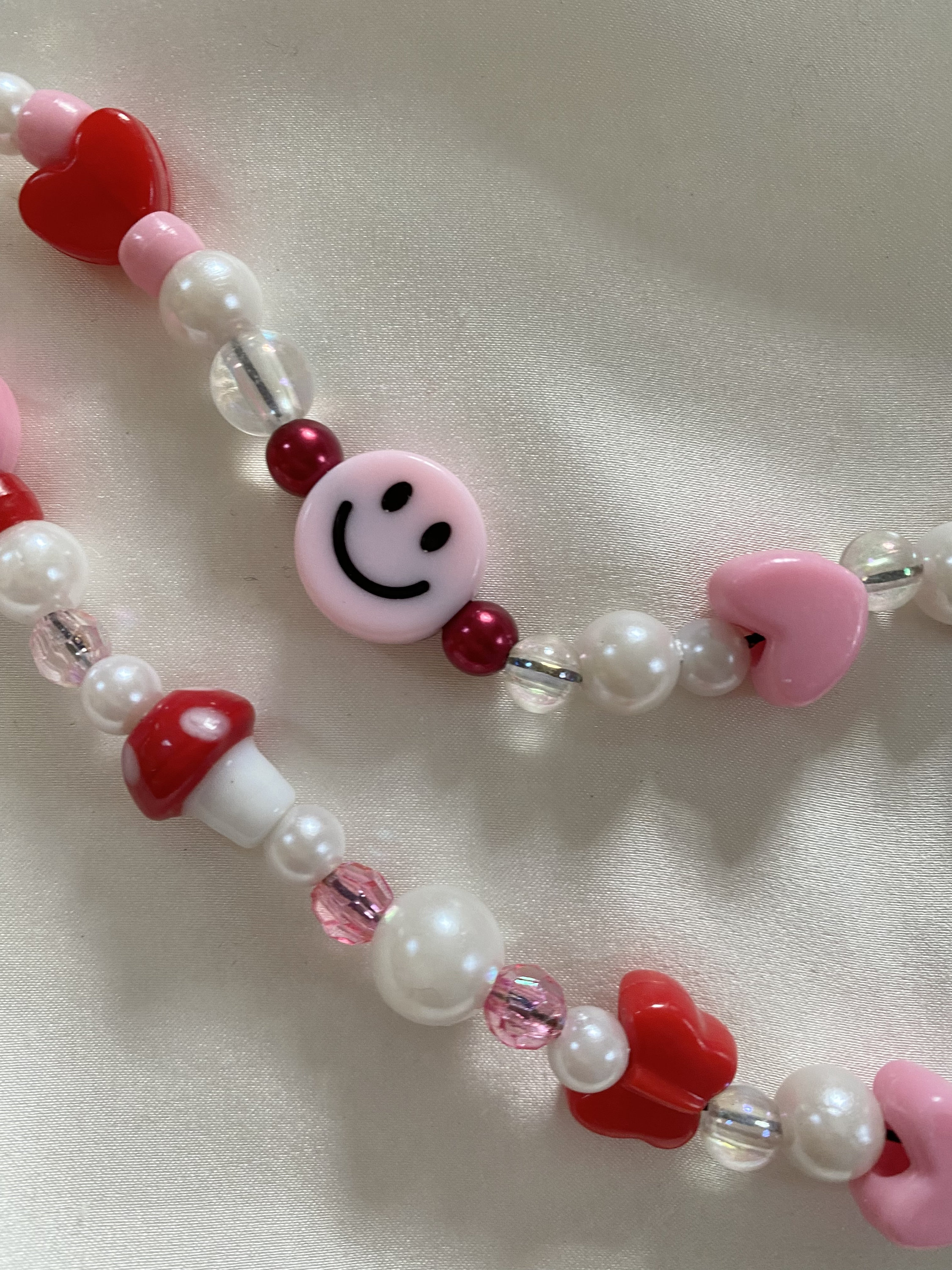 Pink and Red Phone Charm Strap - Etsy