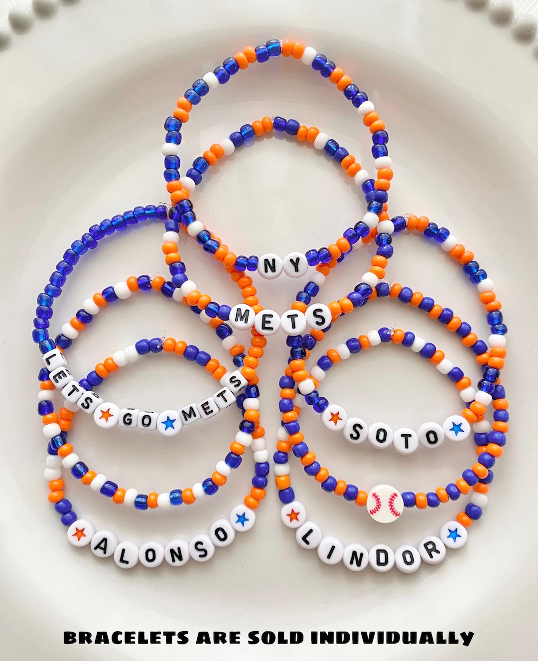 New York Mets Bracelets, Mets Baseball Bracelets, Mets Friendship ...
