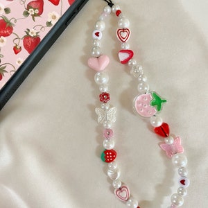 Strawberry Shortcake Phone Charm Strap - Etsy