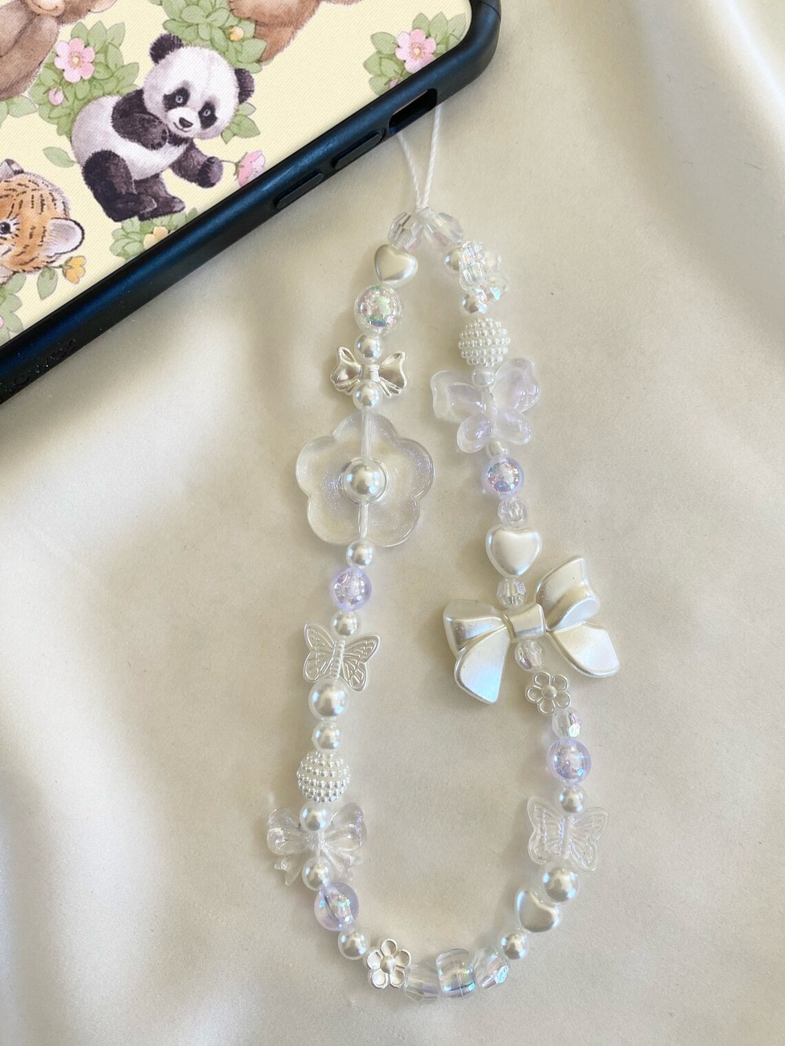 Bows and Butterflies Phone Charm Strap - Etsy