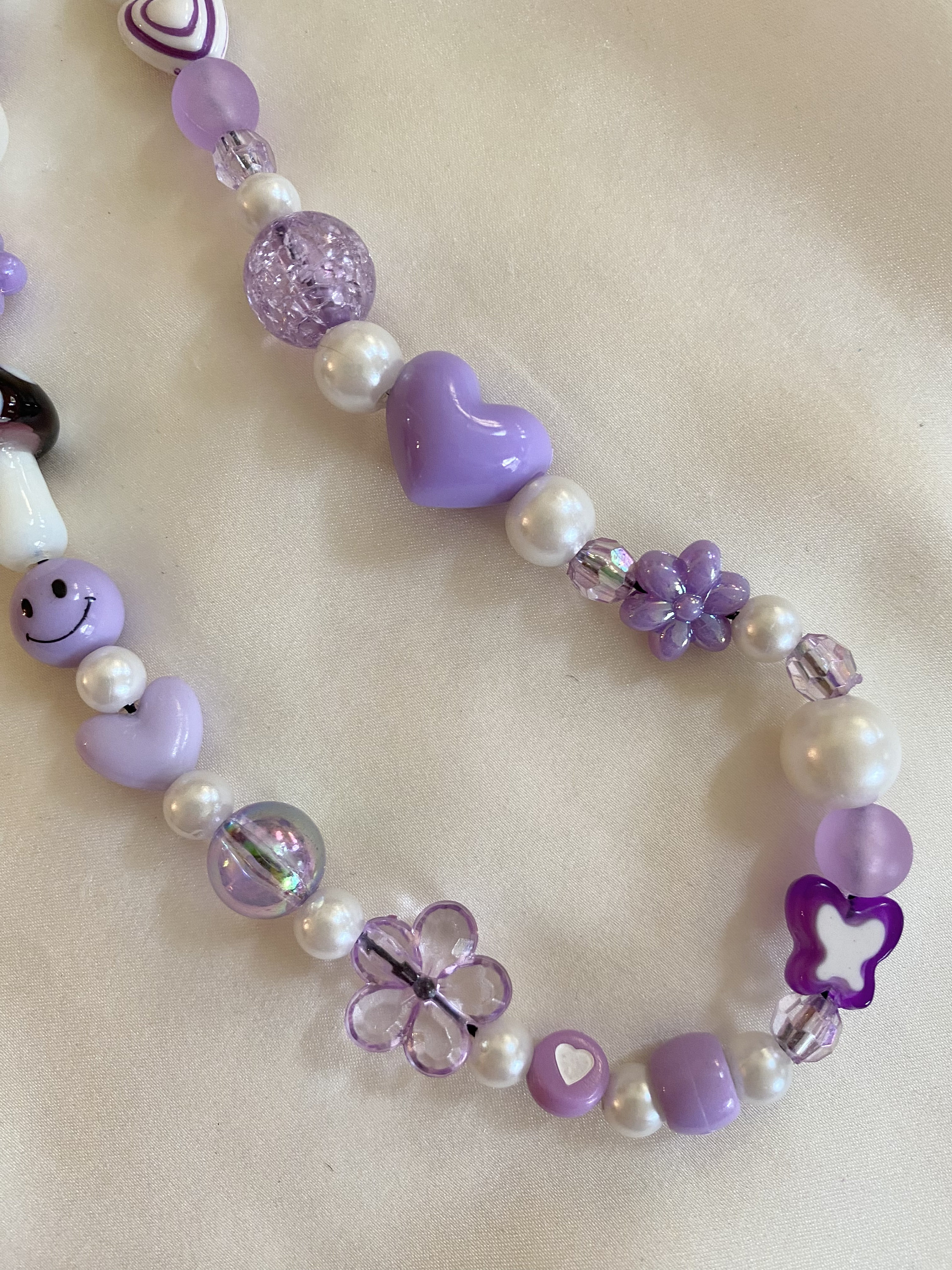 Purple Pearl Phone Charm Strap - Etsy