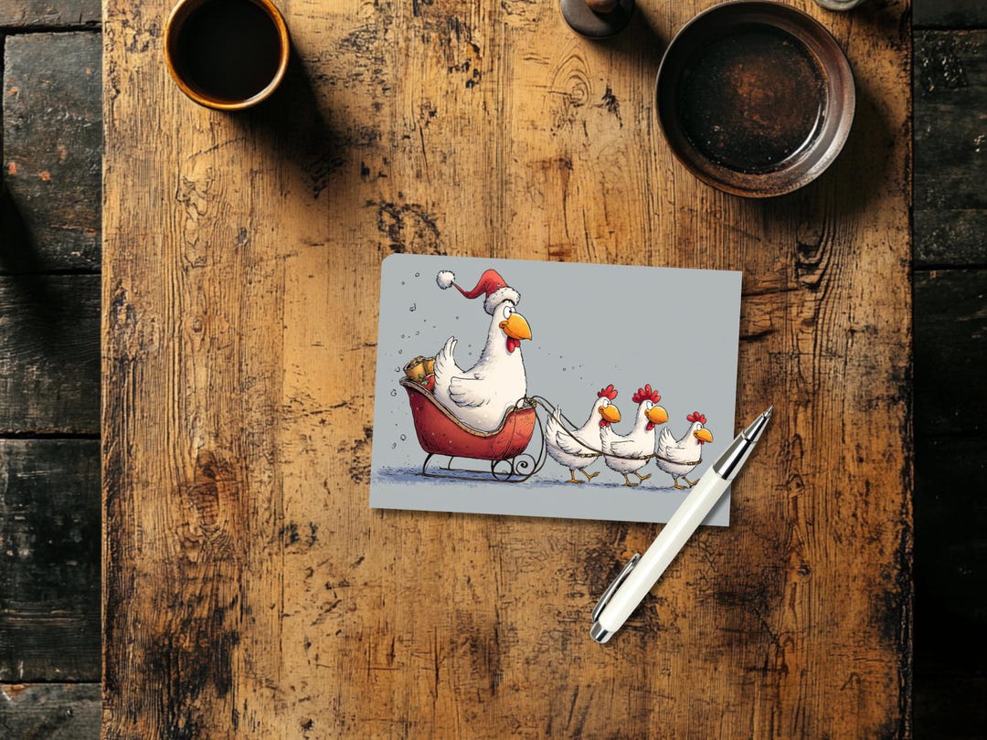 Chicken Postcards, Christmas Postcard Chickens, Chickens, Postcard ...