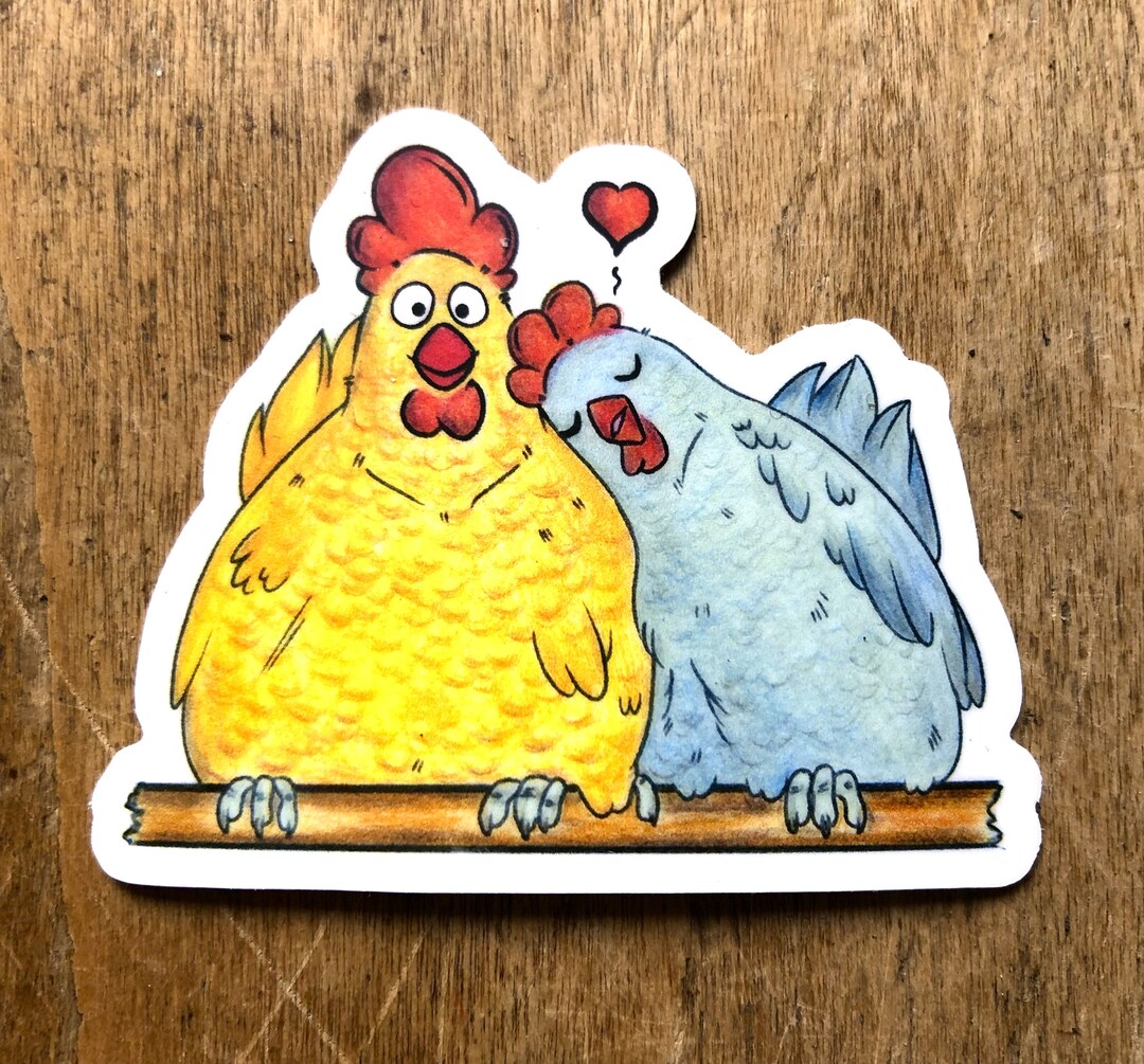 Sticker Chicken, Chicken Stickers, Stickers, Love - Etsy