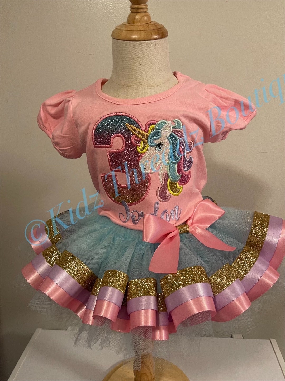 Unicorn Tutu Outfit, Number Birthday Outfit, Princess Birthday Girl ...
