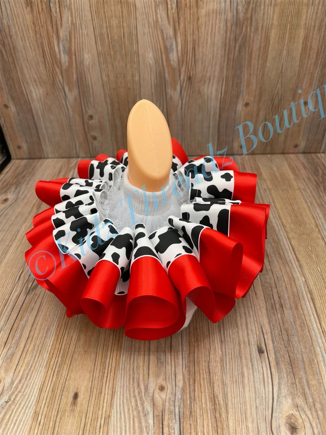 Custom Cow Print Red Ruffled Detachable Socks - Etsy