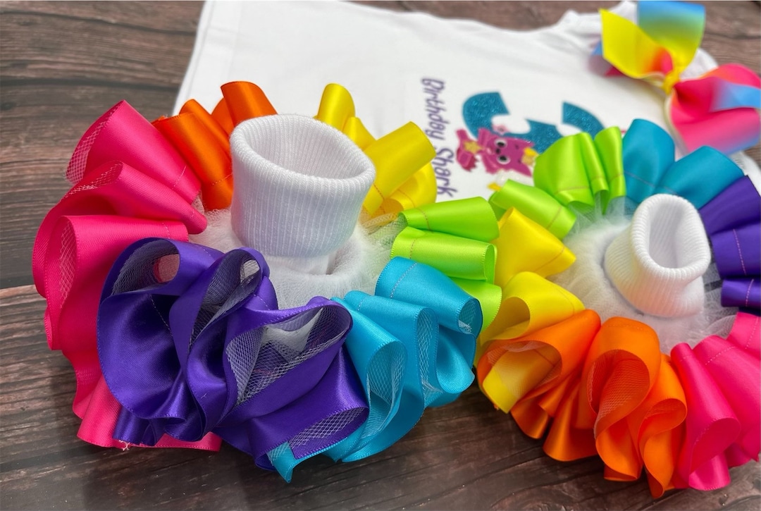 Custom Ruffled Rainbow Detachable Socks - Etsy