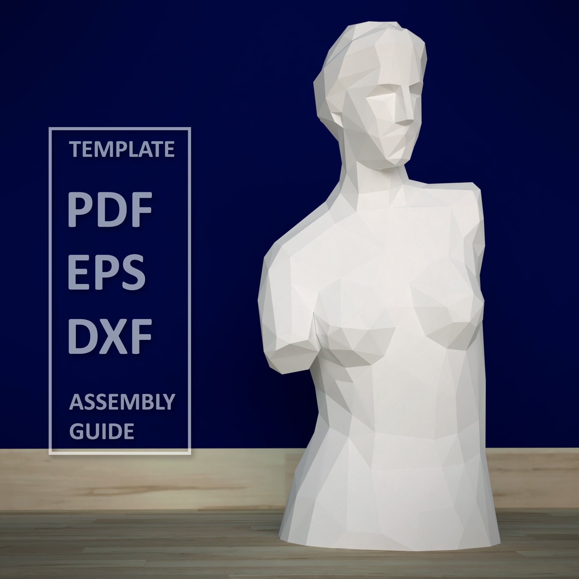 Venus De Milo Papercraft 3d PDF DXF EPS Template Diy With - Etsy