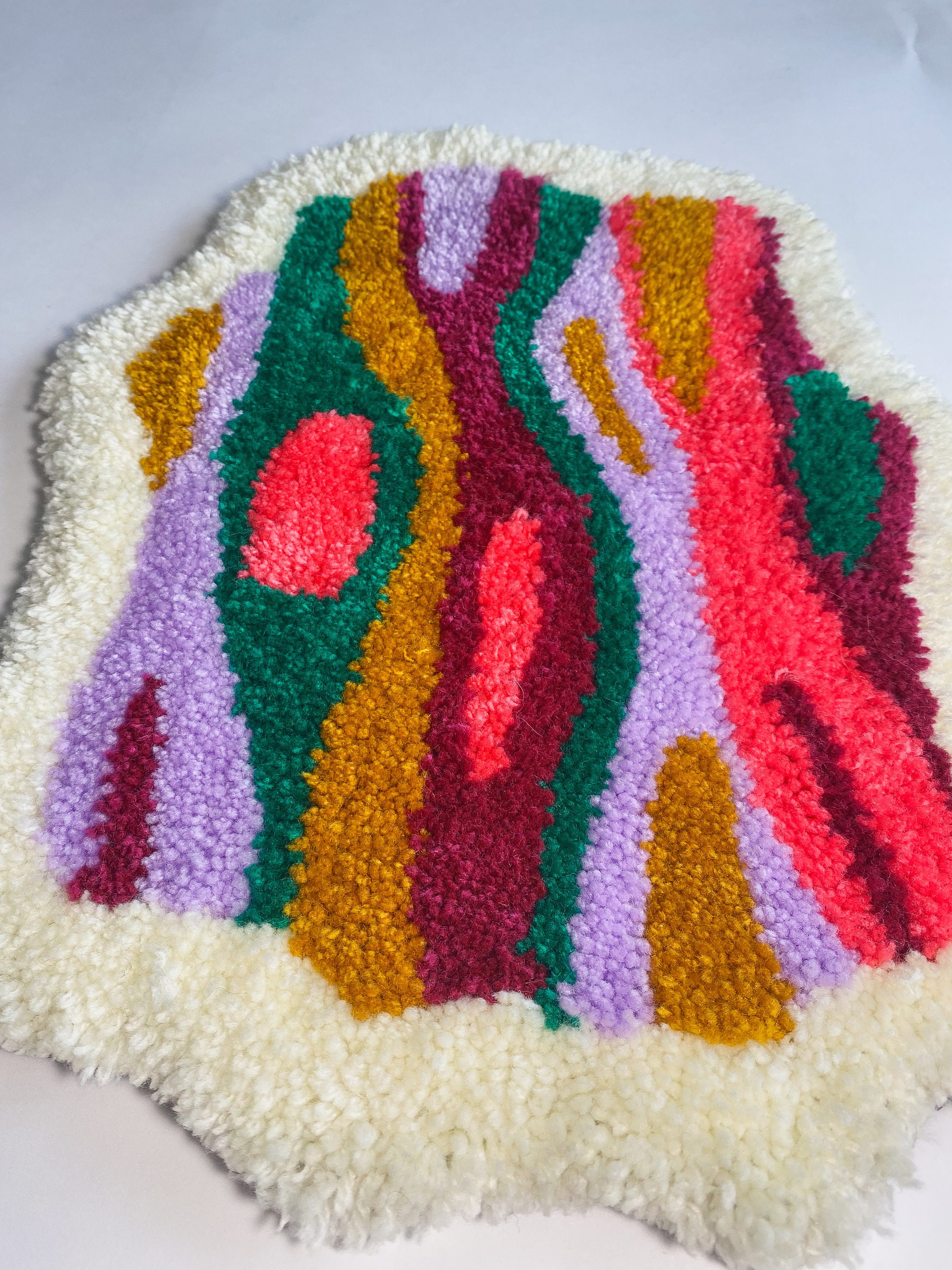 Dripping Colors Tufted Wall Art Rug Art Colorful Wall - Etsy