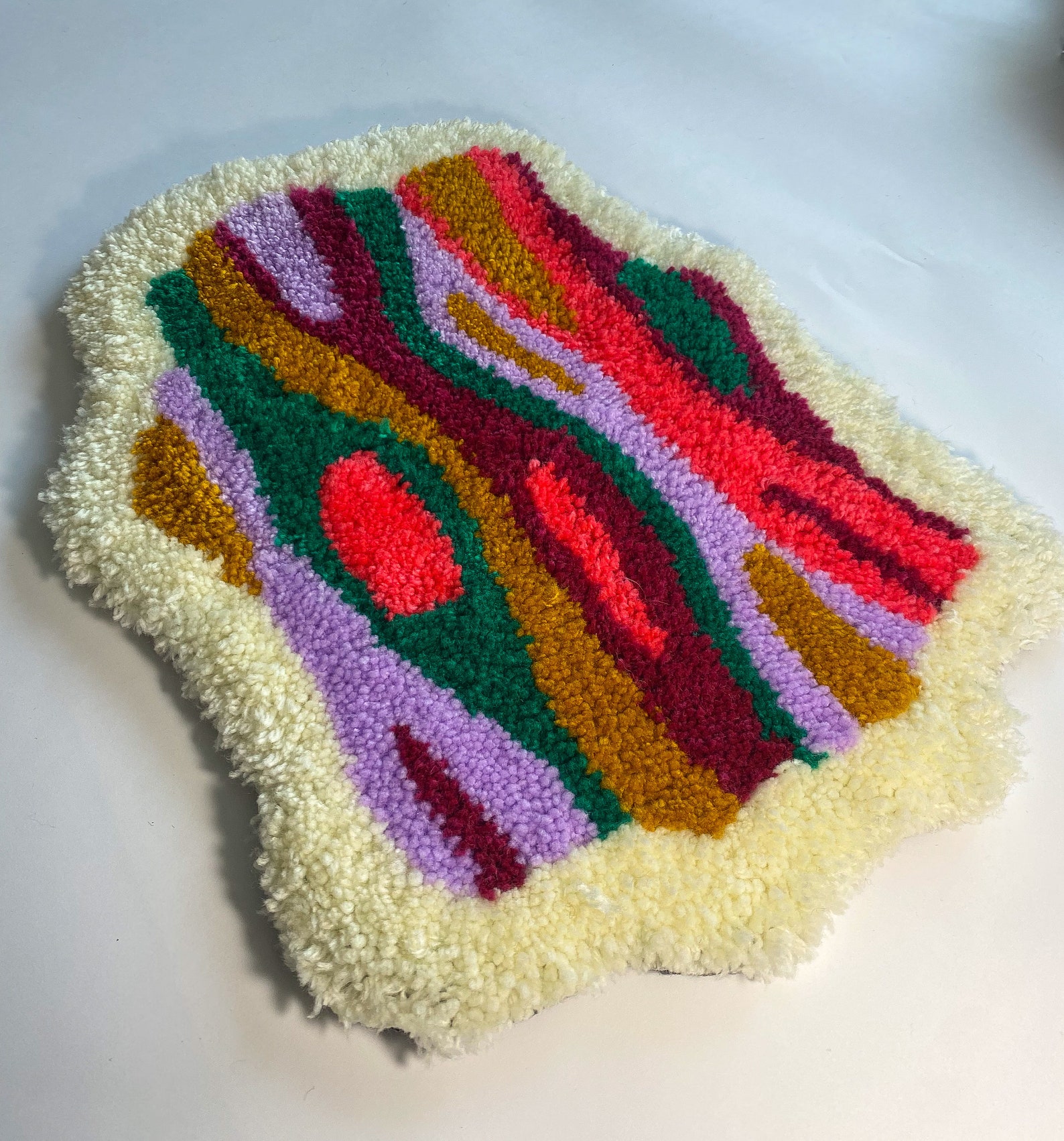 Dripping Colors Tufted Wall Art Rug Art Colorful Wall - Etsy