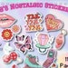 3" 90s Waterproof Stickers 11 Pack, 90's Nostalgia Stickers, Glossy Y2k ...